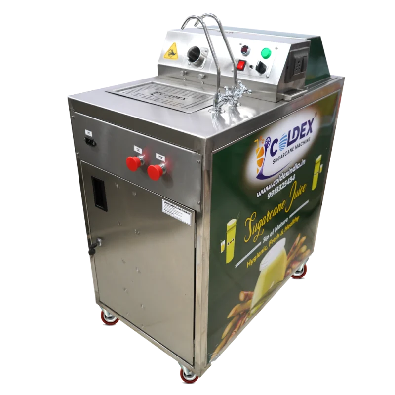 Sugarcane Juice Machine with Instant Cooling Ice Box - Coldex India